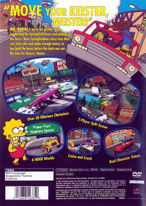 The Simpsons: Road Rage cover or packaging material - MobyGames