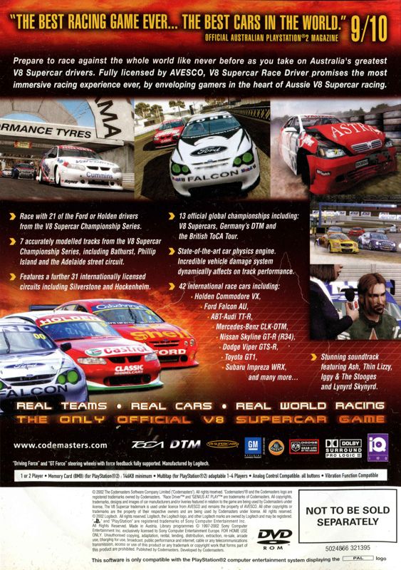 Pro Race Driver cover or packaging material - MobyGames