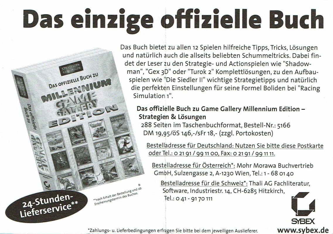 Game Gallery Millennium Edition cover or packaging material - MobyGames