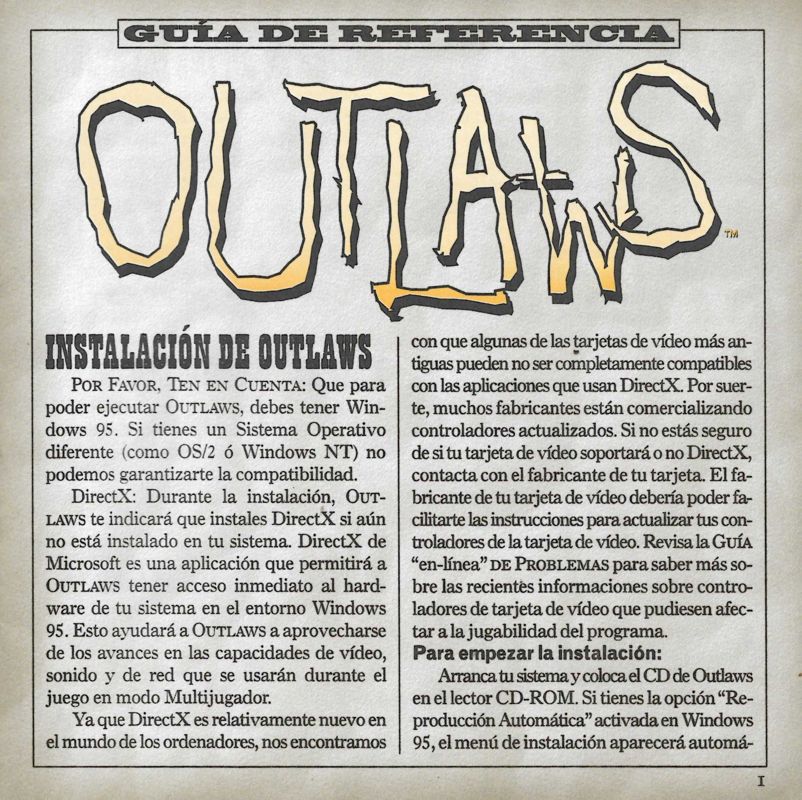 Outlaws (Edicion Limitada) cover or packaging material - MobyGames