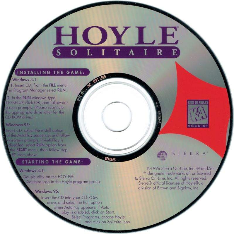Hoyle Solitaire cover or packaging material - MobyGames