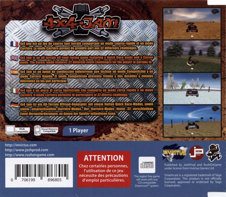 4x4 Jam cover or packaging material - MobyGames