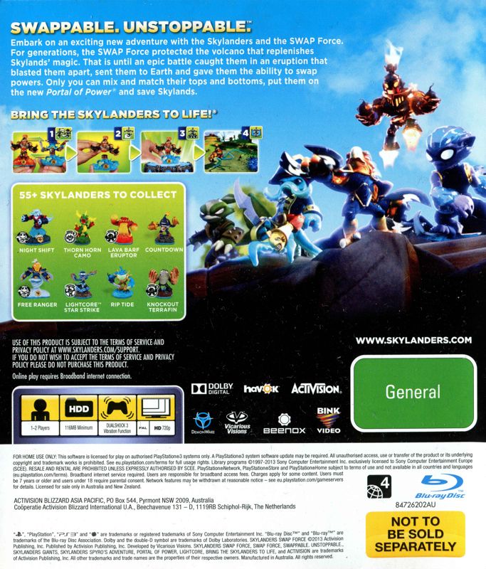 Skylanders: Swap Force cover or packaging material - MobyGames