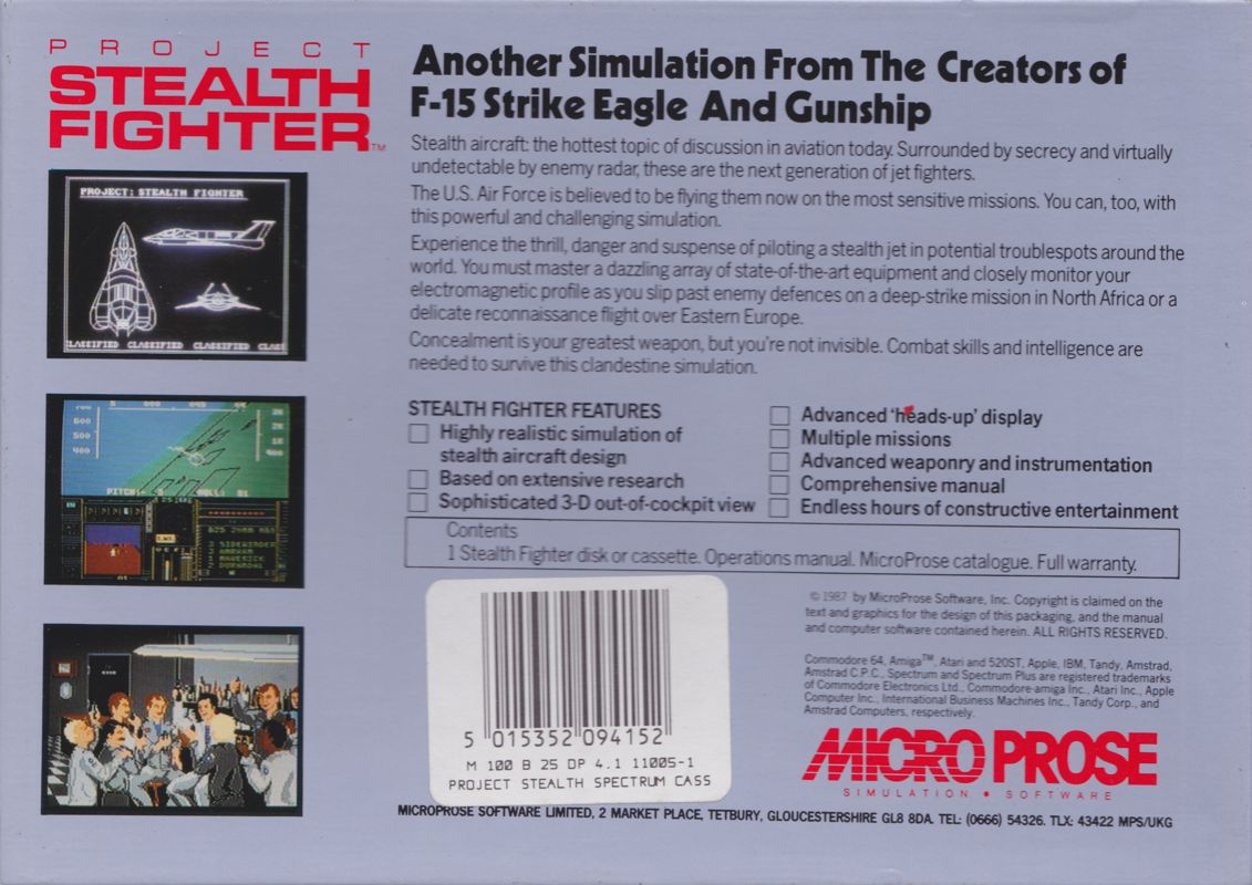 Project Stealth Fighter cover or packaging material - MobyGames