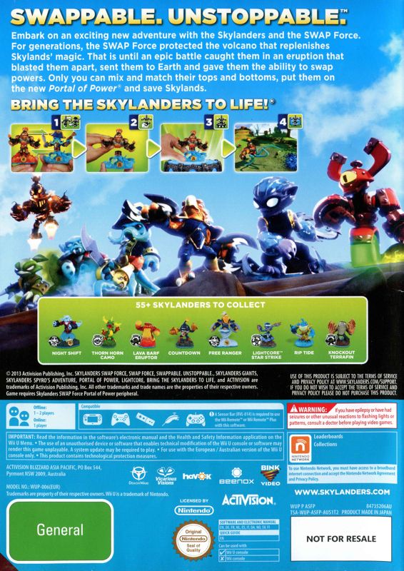 Skylanders: Swap Force cover or packaging material - MobyGames