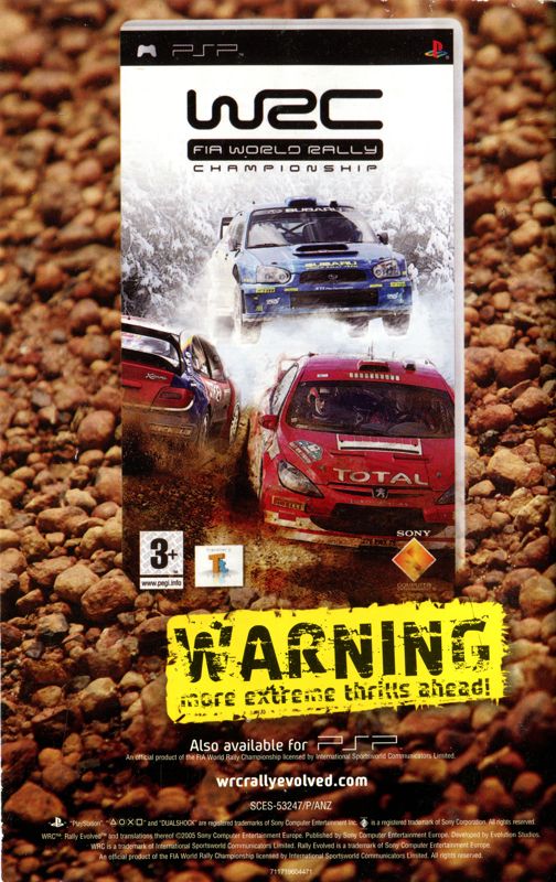 WRC: Rally Evolved cover or packaging material - MobyGames