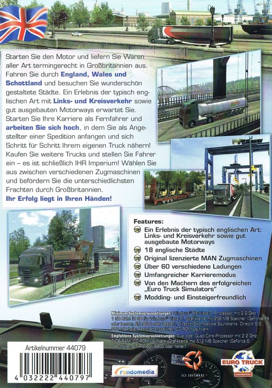 UK Truck Simulator cover or packaging material - MobyGames