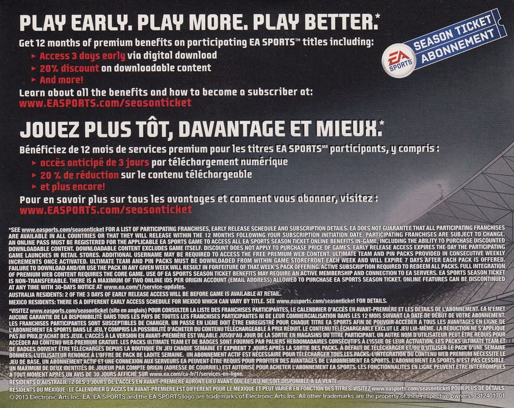 FIFA 14 cover or packaging material - MobyGames