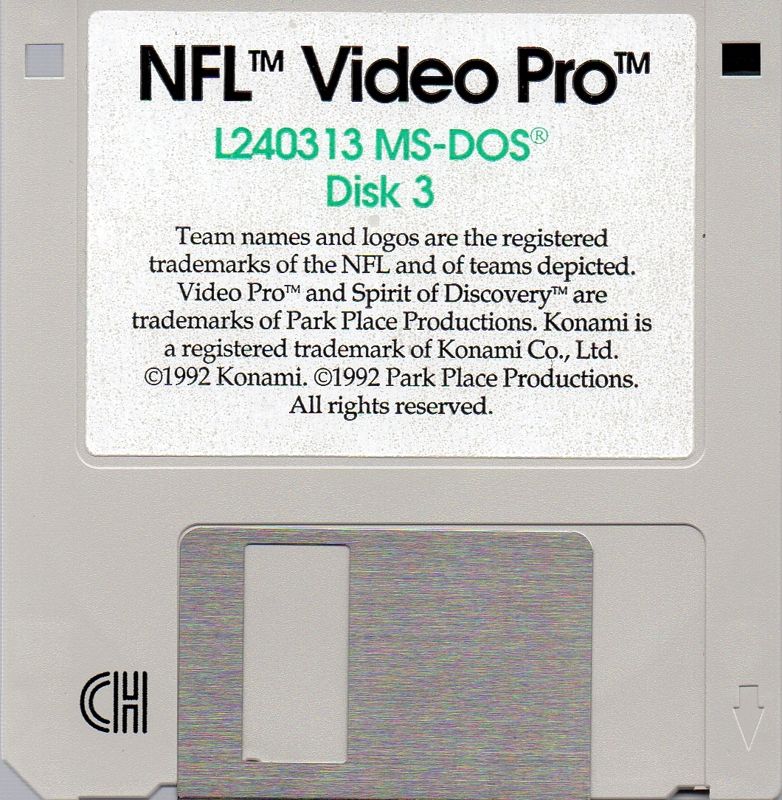 NFL Video Pro Football cover or packaging material - MobyGames