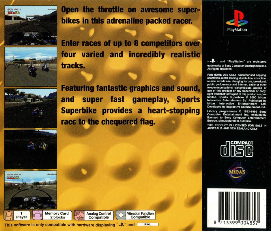 Superbike Racing cover or packaging material - MobyGames