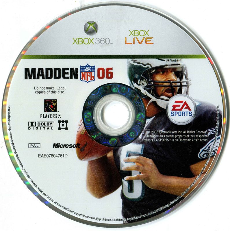 Madden NFL 06 cover or packaging material - MobyGames