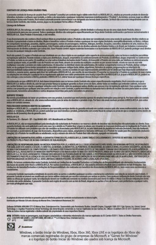 Batman: Arkham City cover or packaging material - MobyGames