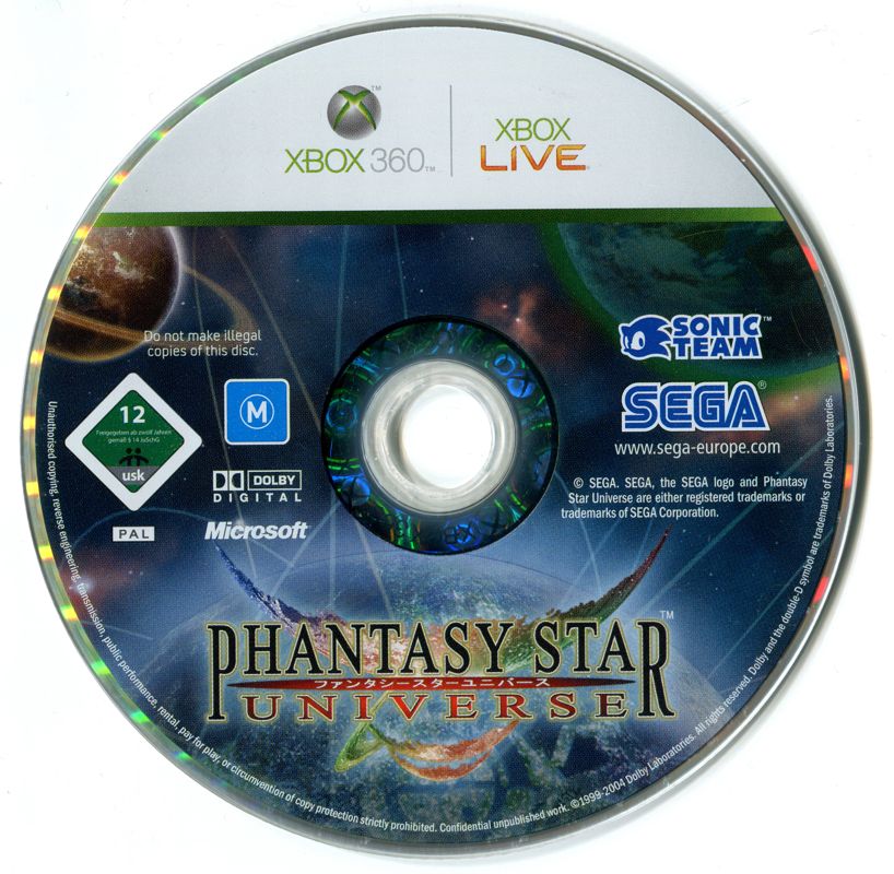Phantasy Star Universe cover or packaging material - MobyGames