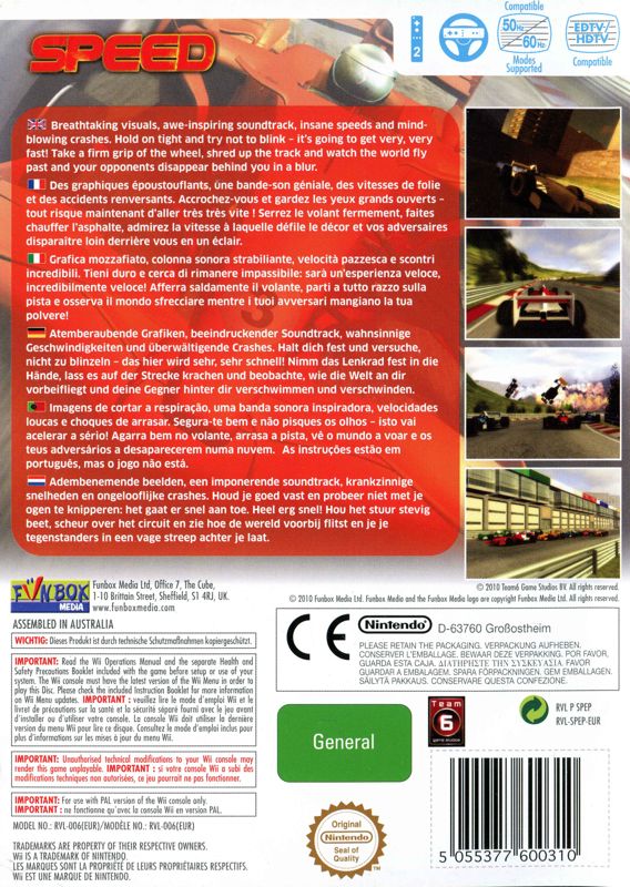 Speed cover or packaging material - MobyGames