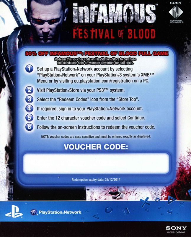 inFAMOUS 2 cover or packaging material - MobyGames