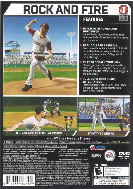MVP 07: NCAA Baseball cover or packaging material - MobyGames