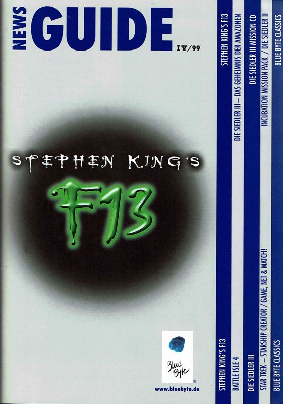 Stephen King's F13: Ctrl, Alt, ...Shiver cover or packaging material - MobyGames