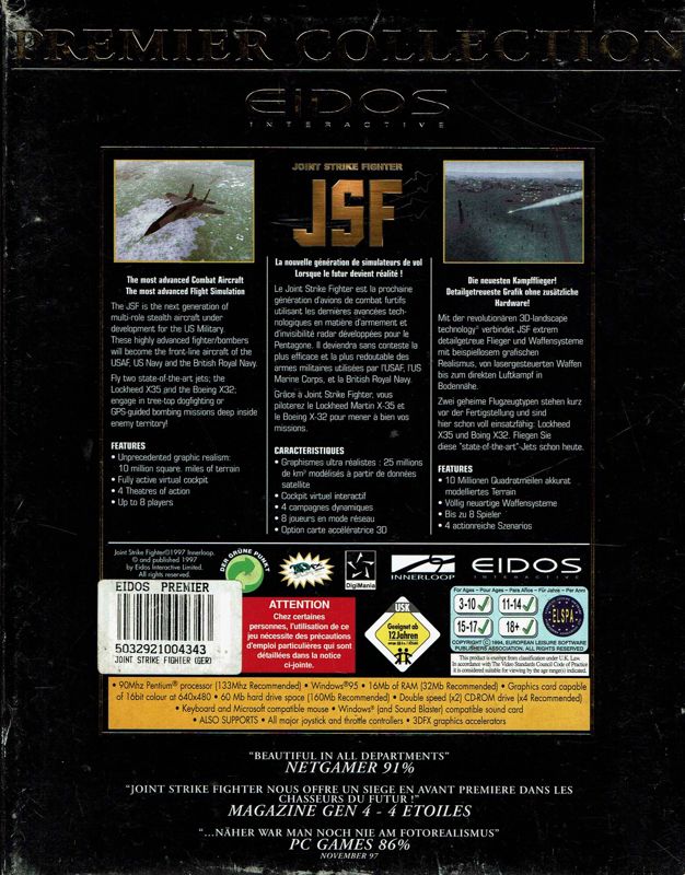 JSF cover or packaging material - MobyGames