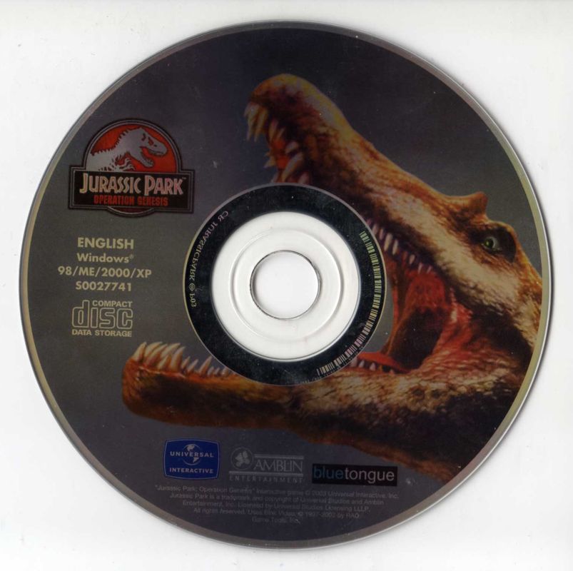 Jurassic Park: Operation Genesis cover or packaging material - MobyGames