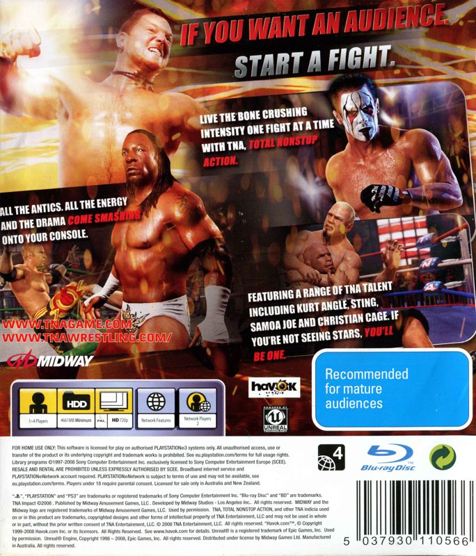 TNA iMPACT! cover or packaging material - MobyGames