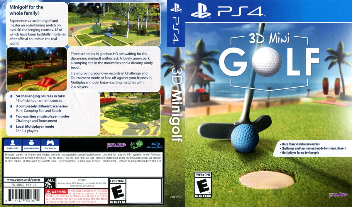3D Mini Golf cover or packaging material - MobyGames