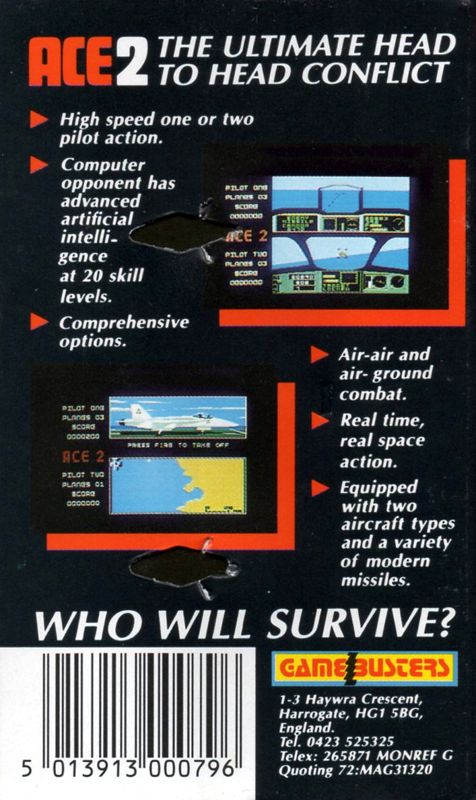 ACE 2 cover or packaging material - MobyGames