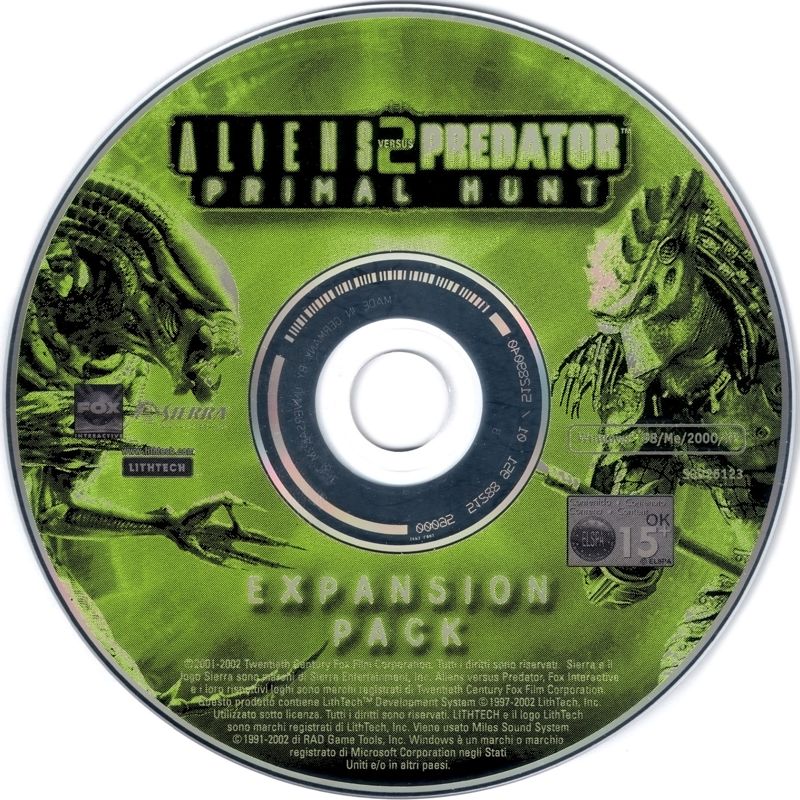 Aliens Versus Predator 2: Primal Hunt cover or packaging material ...