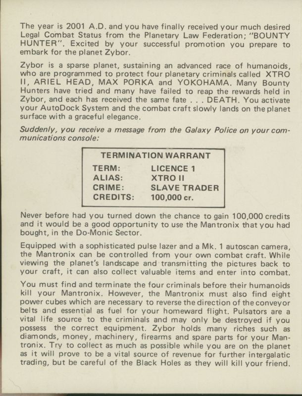 Mantronix cover or packaging material - MobyGames