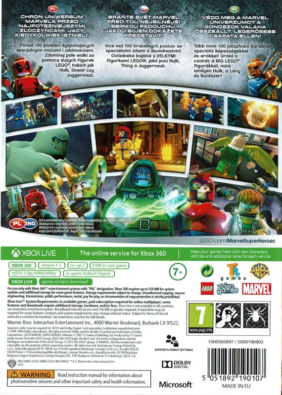 LEGO Marvel Super Heroes cover or packaging material - MobyGames