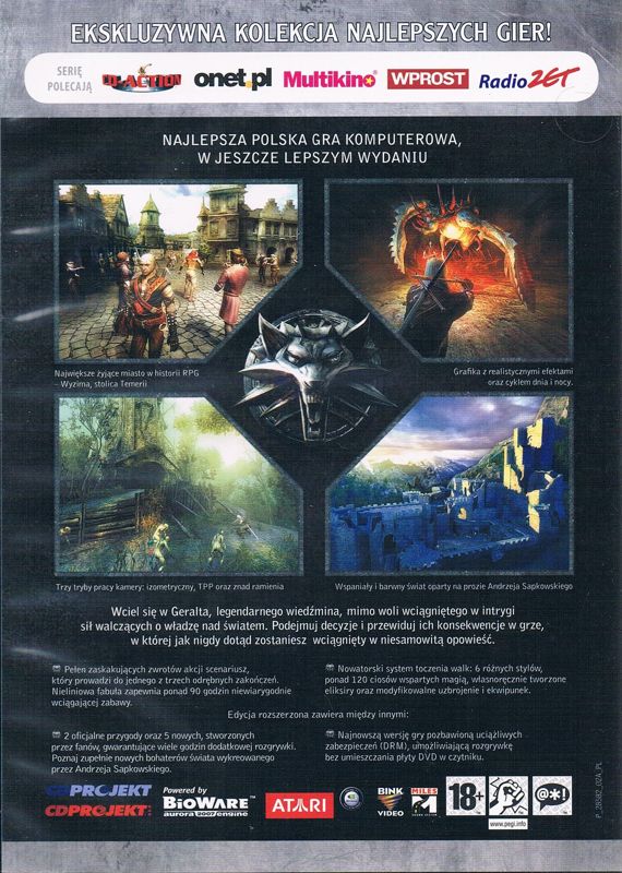 The Witcher: Enhanced Edition - Platinum Edition cover or packaging ...