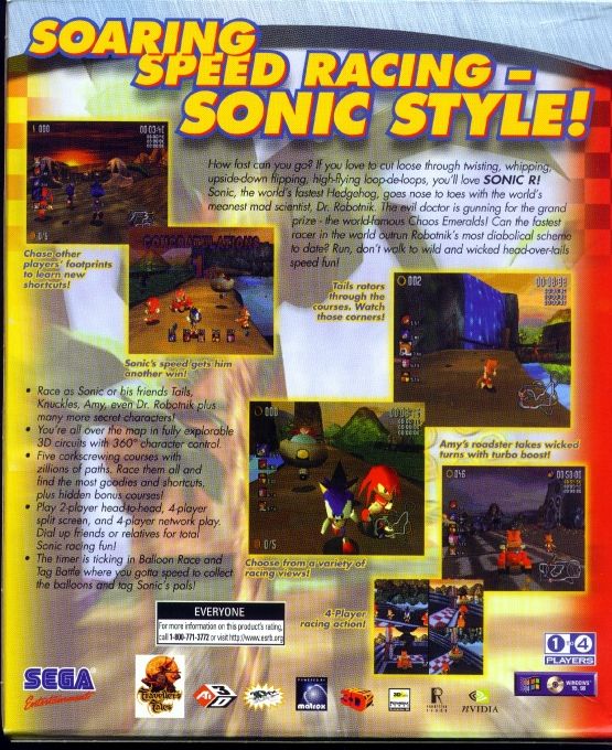 Sonic R cover or packaging material - MobyGames