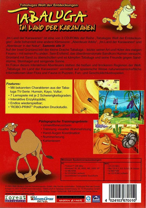 Tabaluga: Im Land der Karawanen cover or packaging material - MobyGames