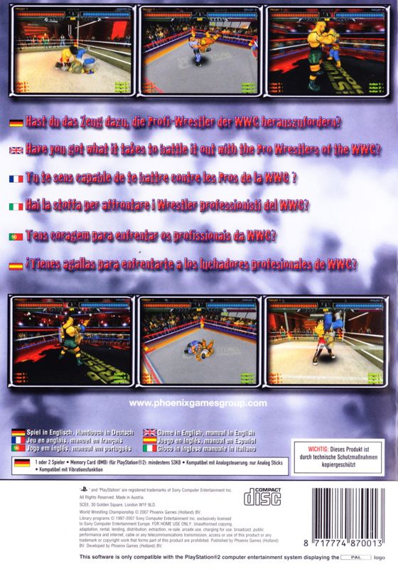 World Wrestling Championship: WWC cover or packaging material - MobyGames