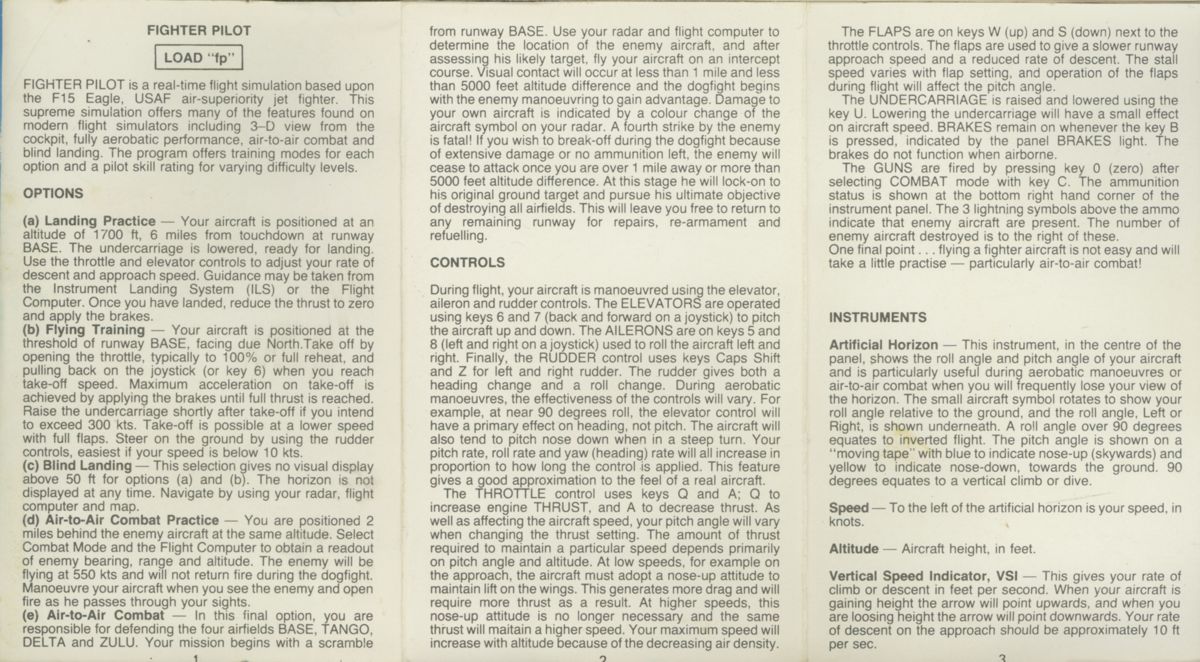 Fighter Pilot cover or packaging material - MobyGames