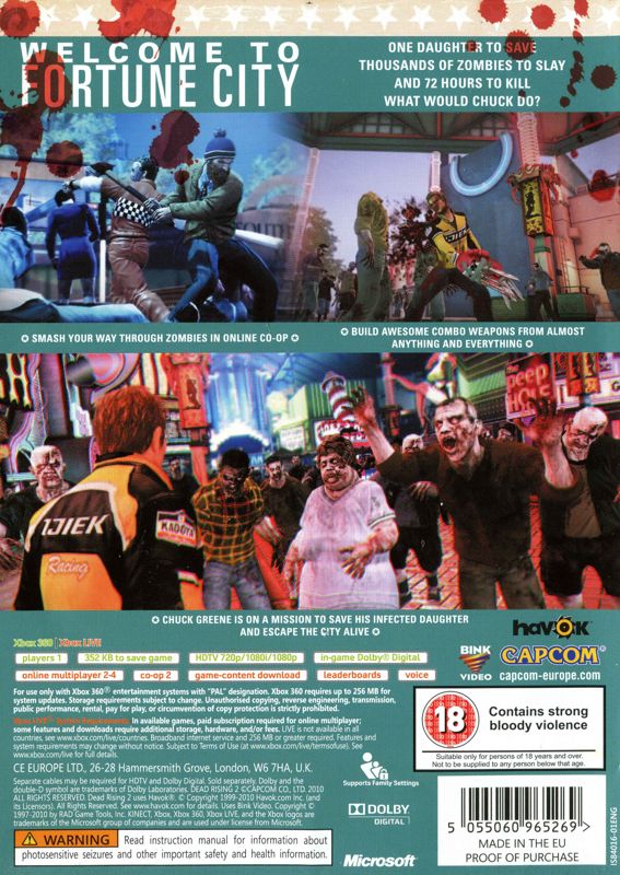 Dead Rising 2 cover or packaging material - MobyGames