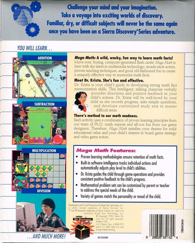 Turbo Learning: Mega Math cover or packaging material - MobyGames