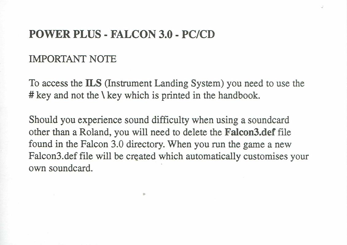 Falcon 3.0 cover or packaging material - MobyGames