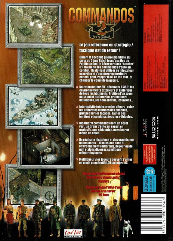 Commandos 2: Men of Courage cover or packaging material - MobyGames