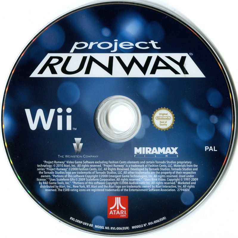 Project Runway: The Video Game cover or packaging material - MobyGames