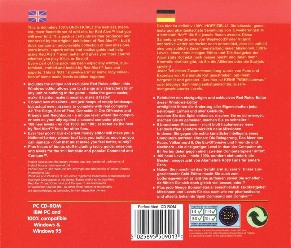 Perfect Alert cover or packaging material - MobyGames