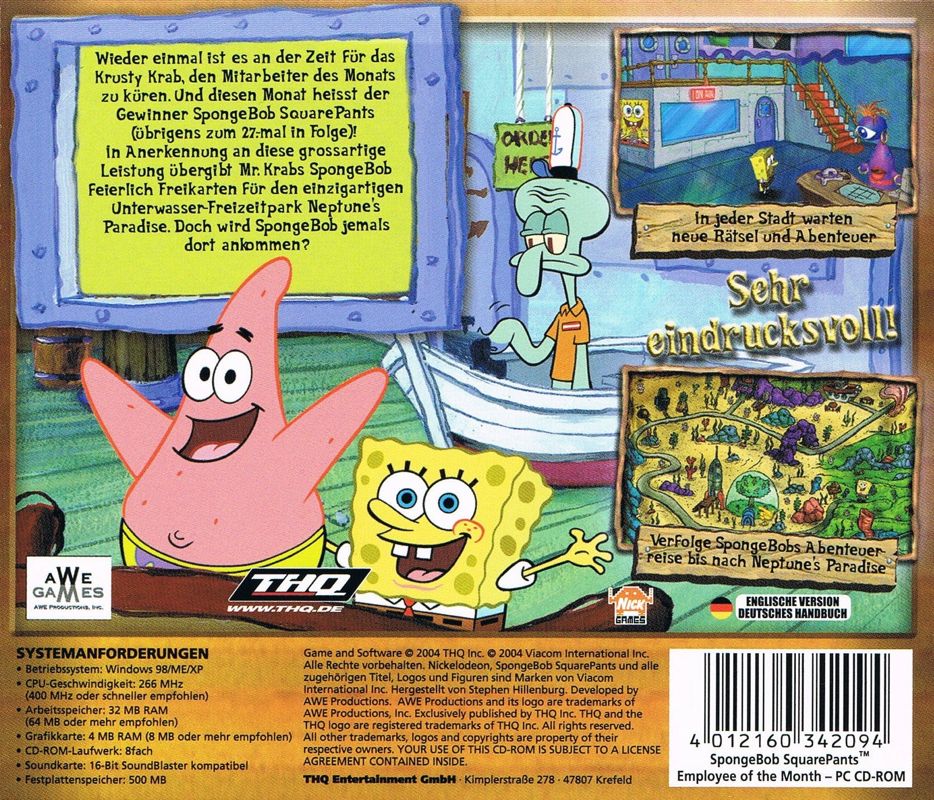 SpongeBob SquarePants: Employee of the Month cover or packaging ...