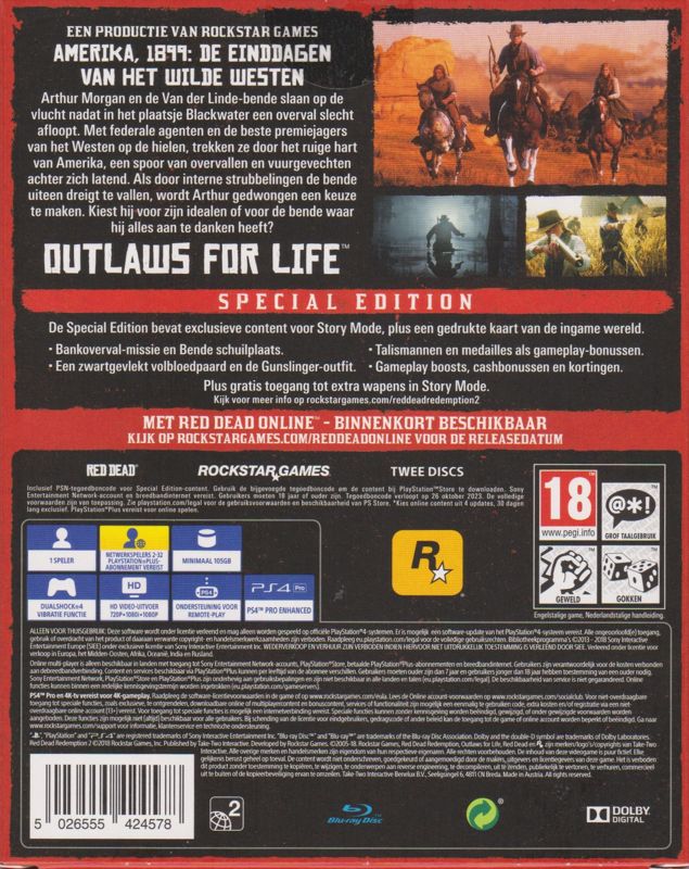 Red Dead Redemption II (Special Edition) cover or packaging material ...
