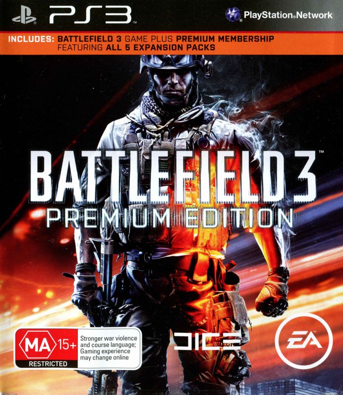Battlefield 3: Premium Edition cover or packaging material - MobyGames