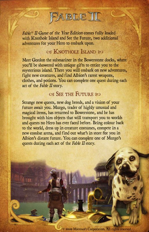 Fable II: Platinum Hits cover or packaging material - MobyGames