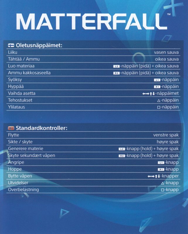 Matterfall cover or packaging material - MobyGames