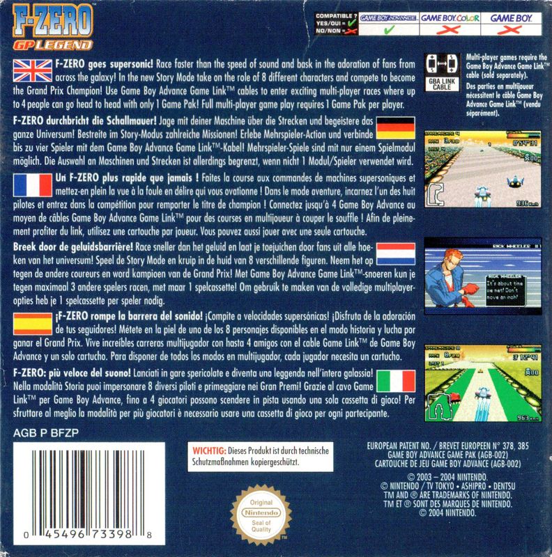 F-Zero: GP Legend cover or packaging material - MobyGames