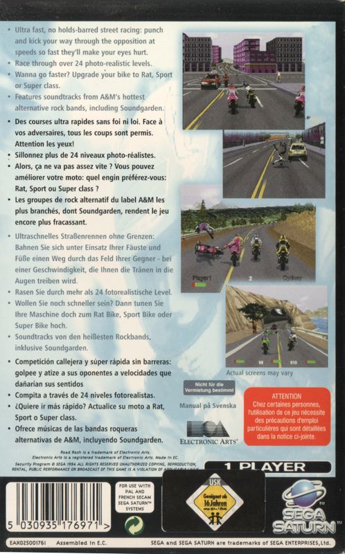 Road Rash cover or packaging material - MobyGames