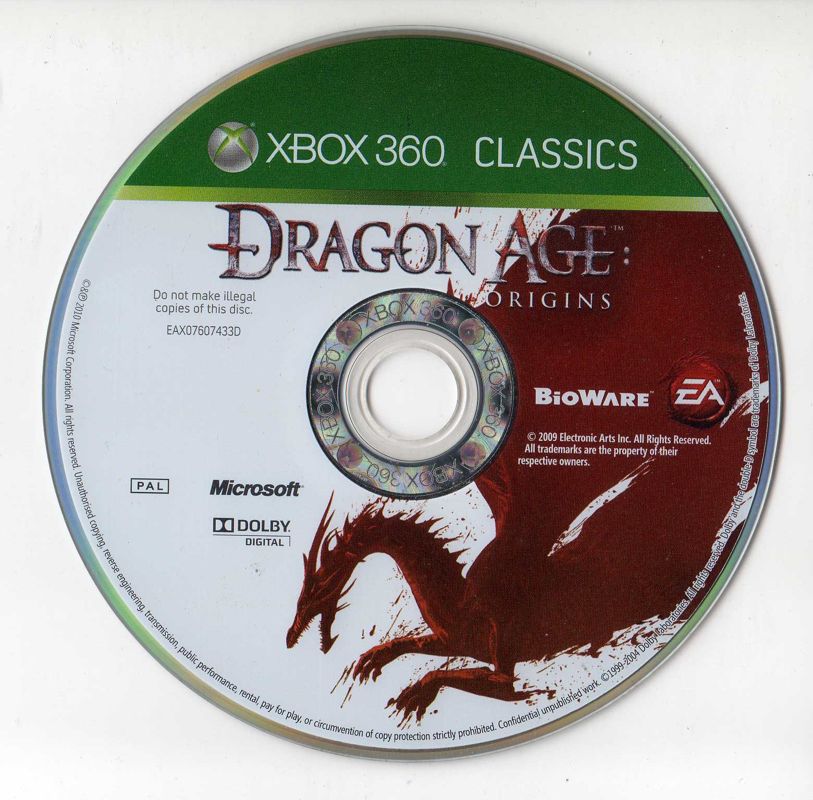 Dragon Age: Origins cover or packaging material - MobyGames