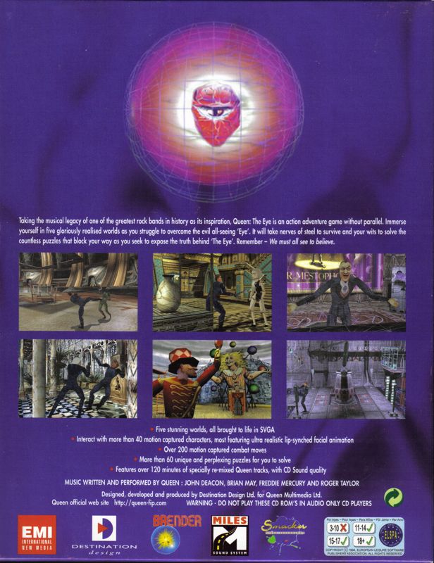Queen: The eYe cover or packaging material - MobyGames