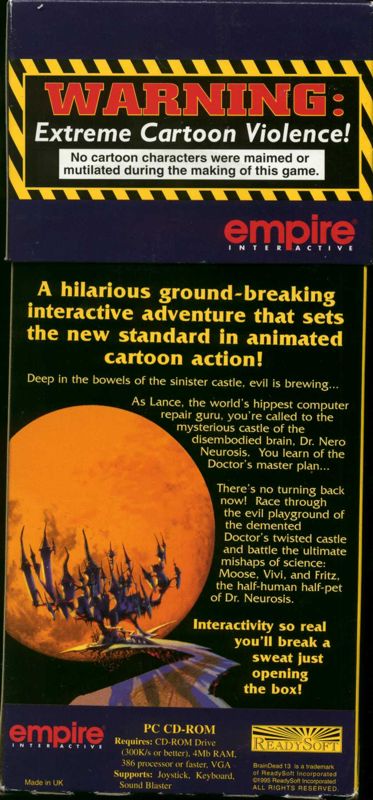 Brain Dead 13 cover or packaging material - MobyGames